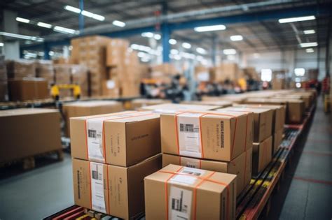 Premium Photo Scanning Parcel Barcode Before Shipment