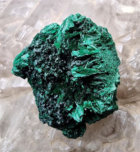 Fibrous Malachite Crystal Specimen From Congo Etsy