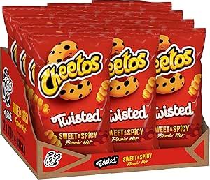 Cheetos Twisted Sweet And Spicy Sharing Bag Crisps 110g Case Of 12