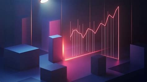 A Graph In A Dark Room With A Graph On The Wall Premium Ai Generated