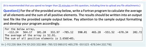 Solved Question1 For The Of The Provided Array Below Write
