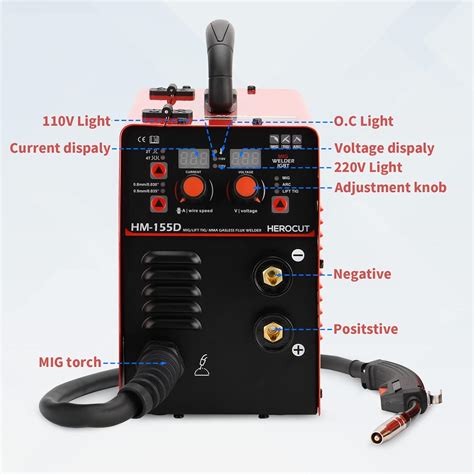 Soldador Mig De 155 Amperios Máquina De Soldadura Mig De Doble Voltaje
