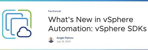 Whats New In Vsphere Automation Vsphere Sdks Yogita Patil