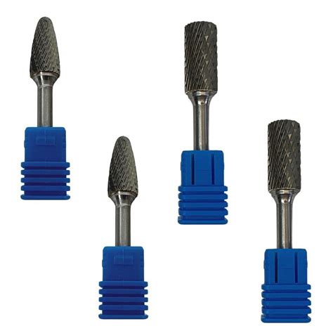 Kit 4 Limas Rotativa Conica E Cilíndrica 12x25 Metal Duro Submarino