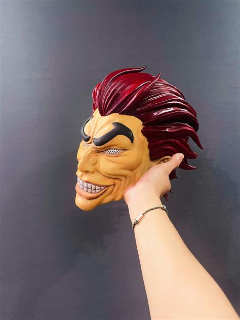 Yujiro Hanma Head Mask With Hair Baki Anime Netflix 3d Model By
