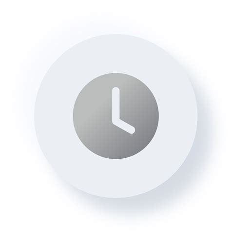 Neumorphic Clock Icon Neumorphism Clock Button 11893917 Png
