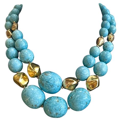 Vintage Santo Domingo Multi Strand Turquoise Treasure Fetish Bead