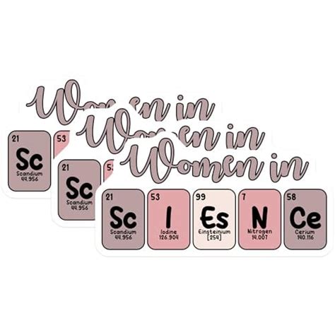 3 Pack Women In Science Decals Periodic Table Decal Stem Decals