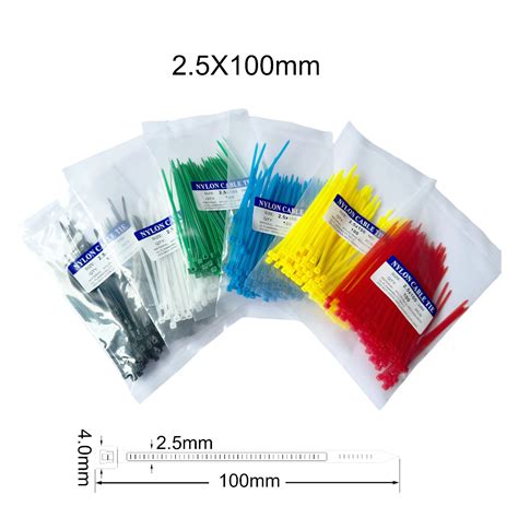 100pcslot 25x100mm Strong Plastic Nylon Cable Tie Self Locking