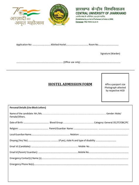 Hostel Admission Form Pdf Pdf Justice Crime And Violence