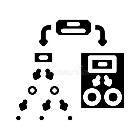 Decision Tree Machine Learning Glyph Icon Vector Illustration Stock