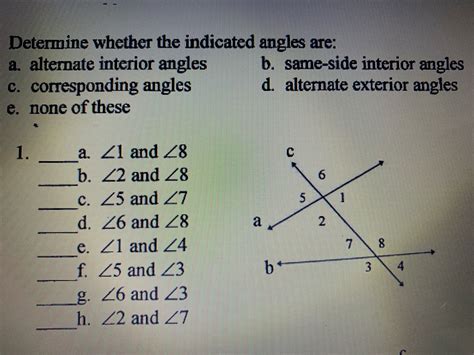 Same Side Interior Angles