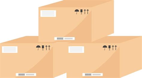 Brown Boxes Illustration Vector On A White Background 12270770