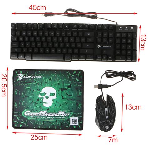 Rainbow Led Gaming Equipment Kit Light Keyboard And Vicedeal