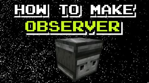 Minecraft Tutorial How To Make Observer Youtube