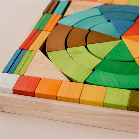 Natural Rainbow Jumbo Blocks Trims Collective