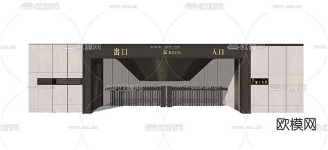 现代地库入口地下停车场su模型下载id12052948sketchup模型下载 欧模网