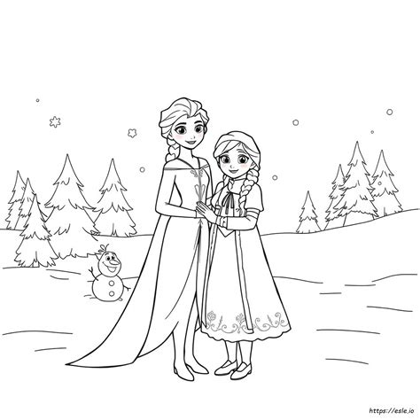 Coloring Elsa Anna Frozen