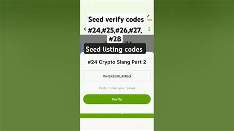 Seed Verify Code Seed Youtube Video Code Verify Seed 242526