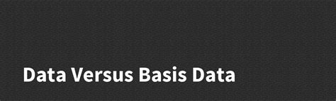 Apa Perbedaan Data Dan Basis Data By Fransiscus Rolanda Malau Medium