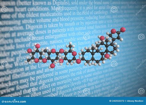 Digoxin Scientific Molecular Model 3d Rendering Stock Illustration Illustration Of Scientific