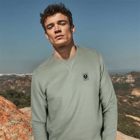 Belstaff Classic Sweat Top In Sage Green I Belstaff I Norton Barrie