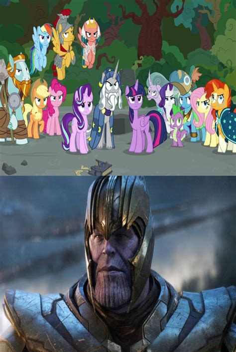 Mlp Confronting Thanos By Carriejokerbates On Deviantart