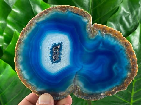 Double Sided Polished Sliced Agate Free Stand From Brazil Agate Stone