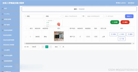 187基于java Jsp Ssm Springboot社区二手物品交易系统小程序（源码文档运行视频讲解视频） Csdn博客