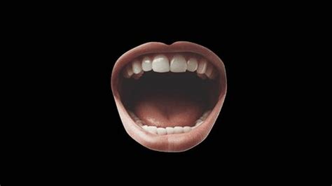 Open Close Mouth Collage Animation Cut Stock Footage Video 100