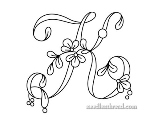 Floral Script Monogram For Embroidery A D Artofit