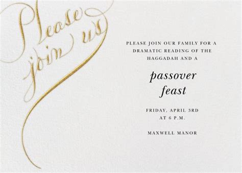 Passover Invitations Send Online Instantly Rsvp Tracking