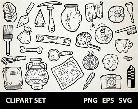 Archeology Digital Clip Art Graphics Svg Png Eps Archaeology
