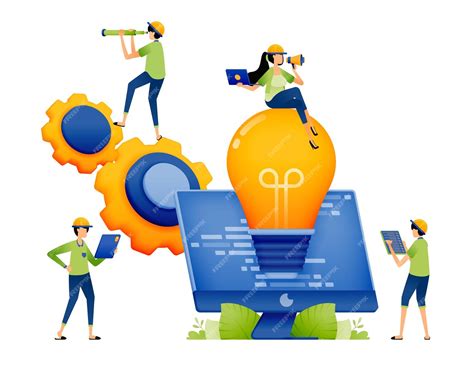 Ingeniería De Programación Y Codificación Para El Desarrollo De Software Vector De Ideas De