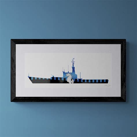 Hms Dumbarton Castle Crest Print Gillian Jones Designs