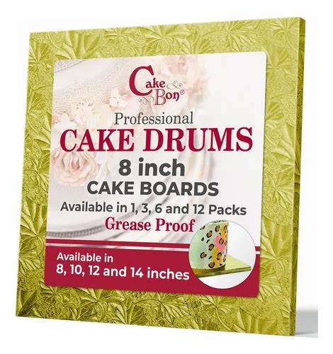 Tábuas De Bolo Cakebon Square 20 Cm Resistentes 13 Cm De Parcelamento Sem Juros
