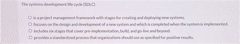 The Systems Development Life Cycle Sdlcis A Project