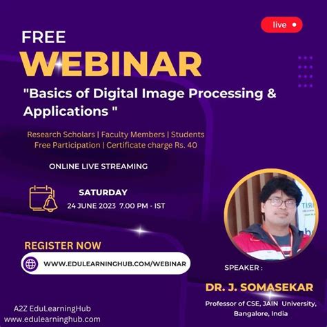 Jishna S On Linkedin 💫free Webinar On Basics Of Digital Image