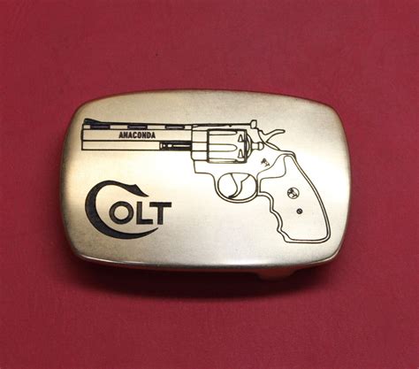 Colt Firearms Anaconda Solid Brass Belt Buckle Gem