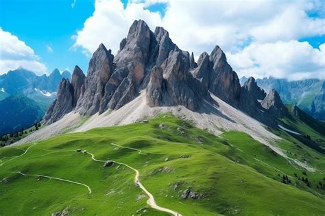 Drone View Of Mountain Passes Premium Ai Generated Image