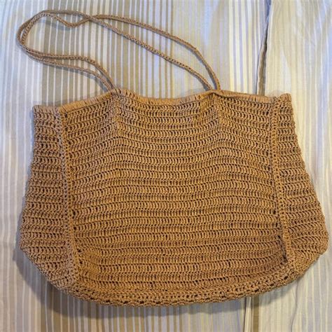 Crochet Pattern Large Packable Mesh Beach Bag Retro Raffia Net