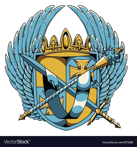 Vintage Crest With Wings Royalty Free Vector Image