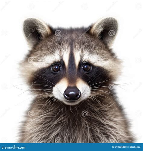 Detailed Raccoon Close Up Drawing In 8k Ultra Clear Resolution Stock