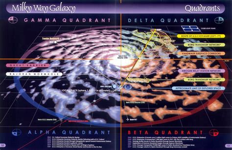 Milky Way Star Chart Star Trek Voyager Universe Galactic Star Map
