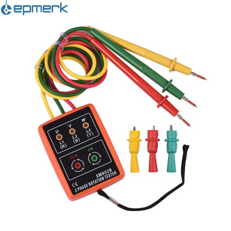 Phase Tester Portable 3 Phase Rotation Tester Phase Sequence Meter