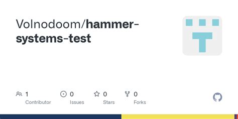 Github Volnodoomhammer Systems Test