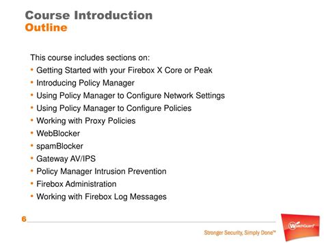 Ppt Firewall Basics With Fireware For Watchguard System Manager V91