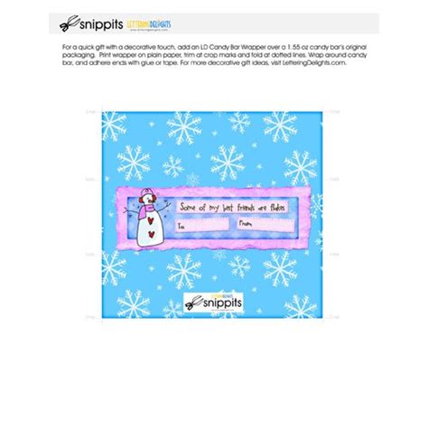 Friends Are Flakes Candy Bar Wrapper Pr