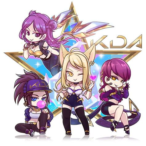 Ahri Akali Evelynn K Da Akali K Da Ahri And 3 More League Of Legends Drawn By Aa2233a