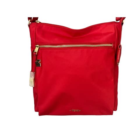 At Auction New Tumi Red Crossbody Handbag
